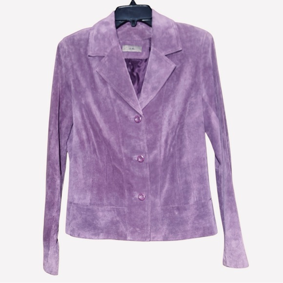 i.e. | Jackets & Coats | Ie Womens Vintage Purple Lavender Suede ...